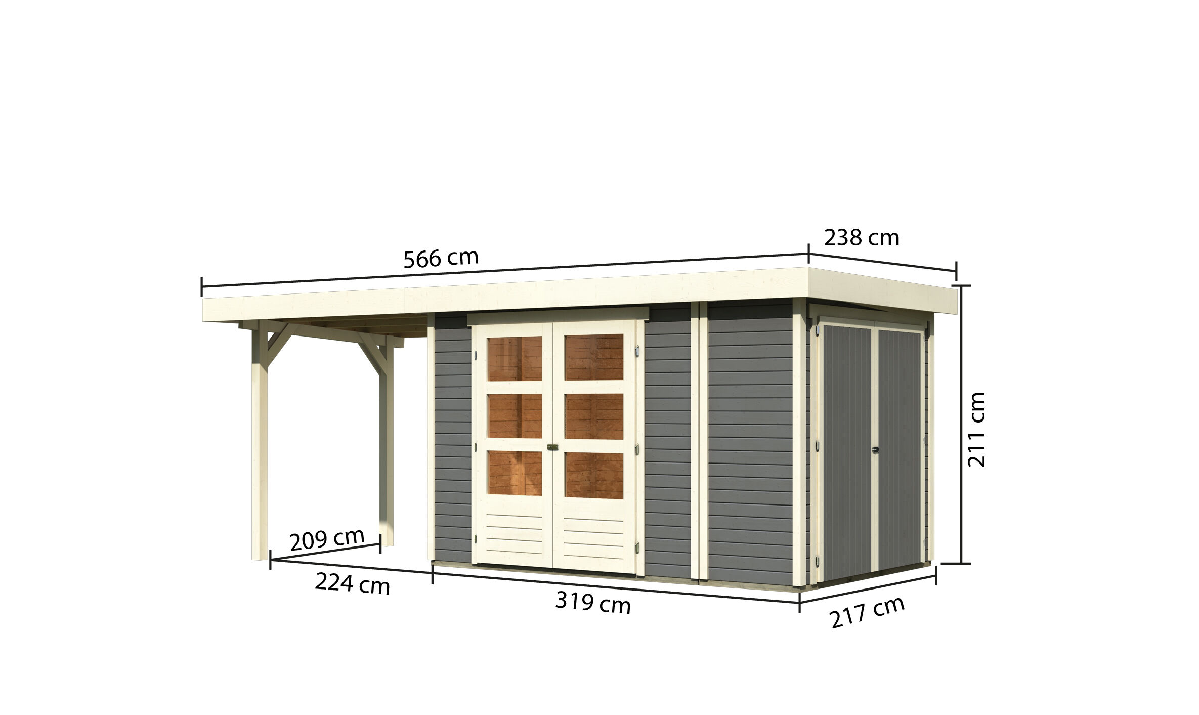 Karibu Gartenhaus Retola 3