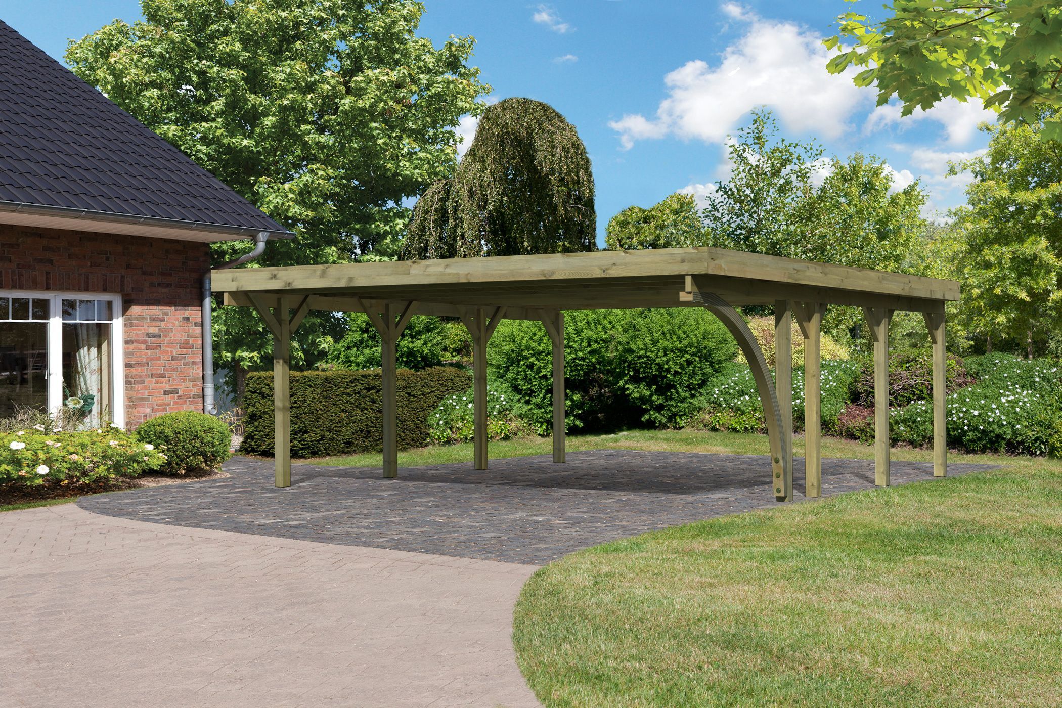Karibu Doppelcarport Classic 2