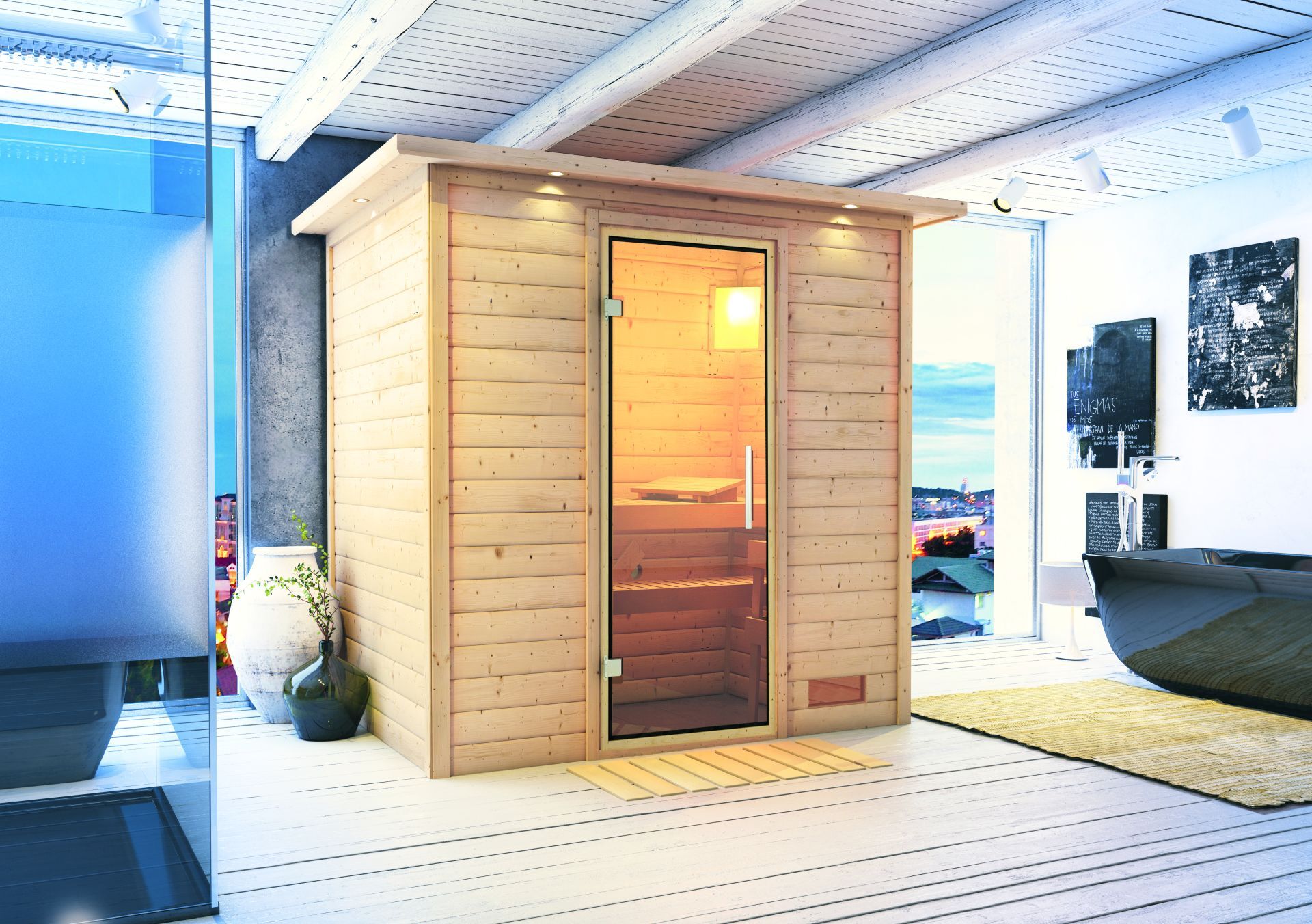 Massivholzsauna bei Karibu im Onlineshop entdecken!
